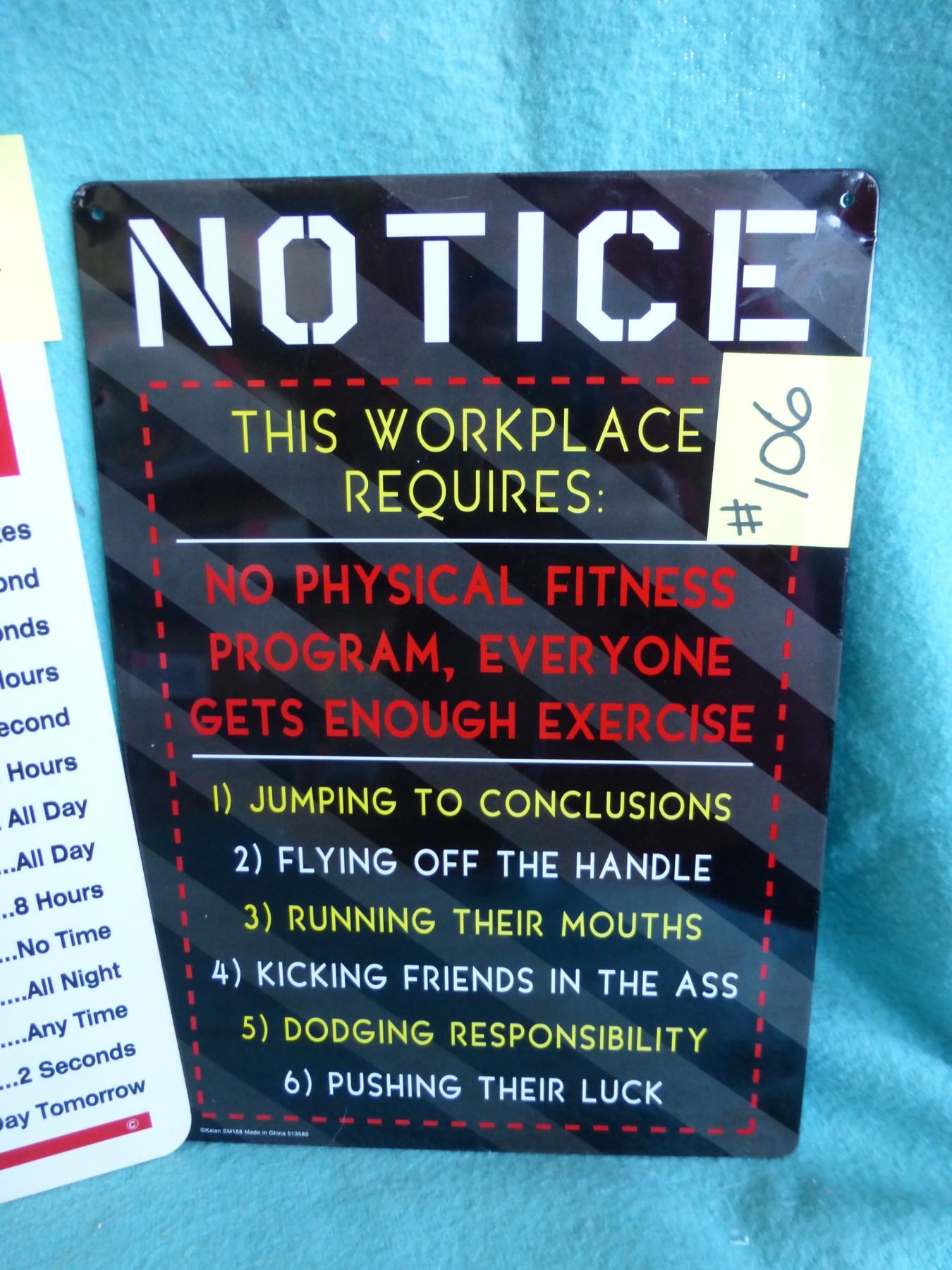 12" x 9" 'Notice to Visitors' sign & 12" x 9" 'Workplace Notice' sign
