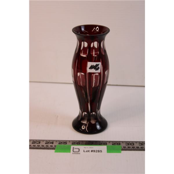 Ruby Glass Vase Bodnarus Auctioneering