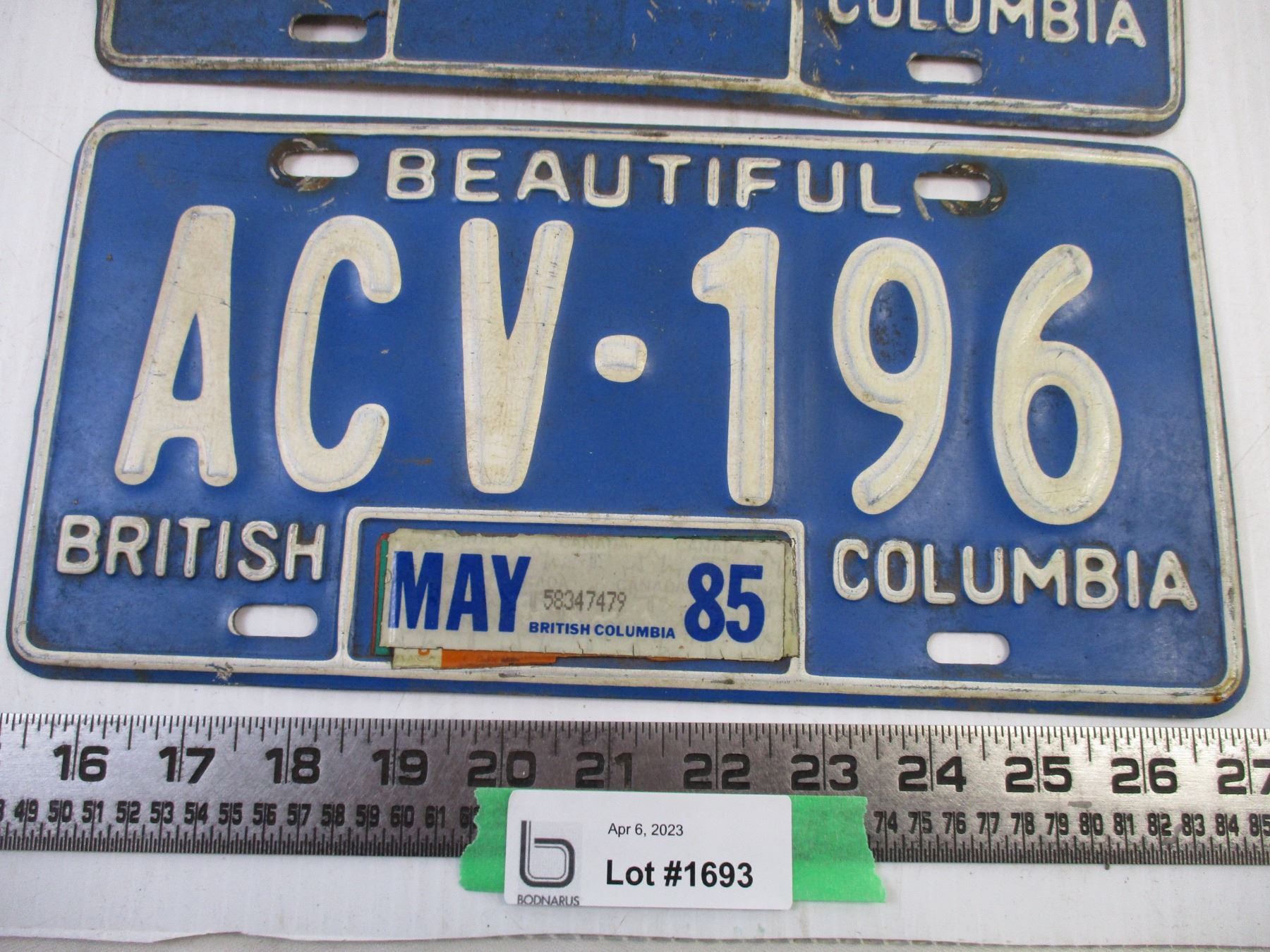 Pair Of British Columbia License Plates Bodnarus Auctioneering pair-of-british-columbia-license-plates-bodnarus-auctioneering