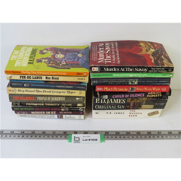 16 Soft Cover Books Murder Mystery Bodnarus Auctioneering