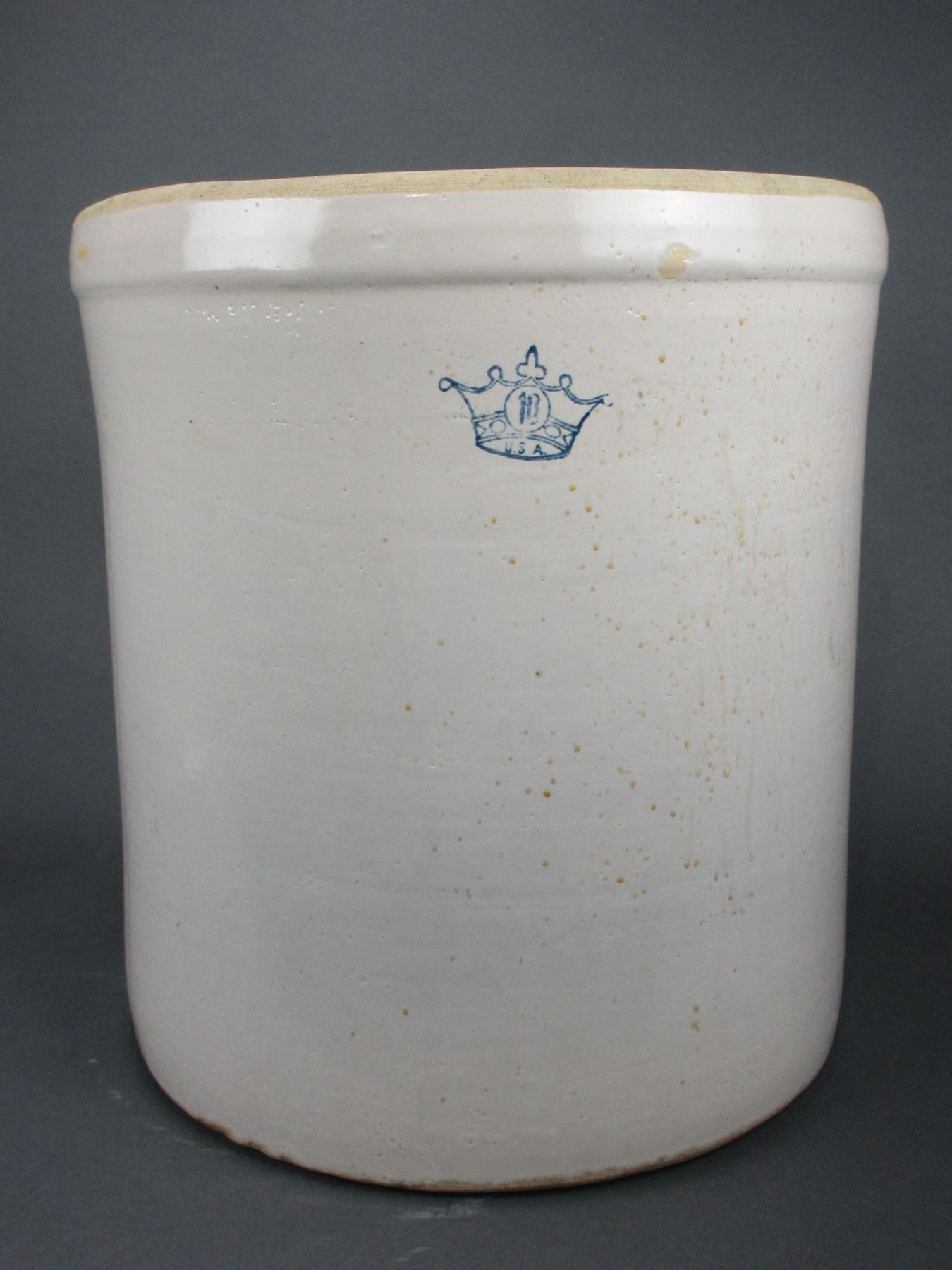 10 Gallon Robinson Ransbottom Blue Crown Crock- Very Good Condition