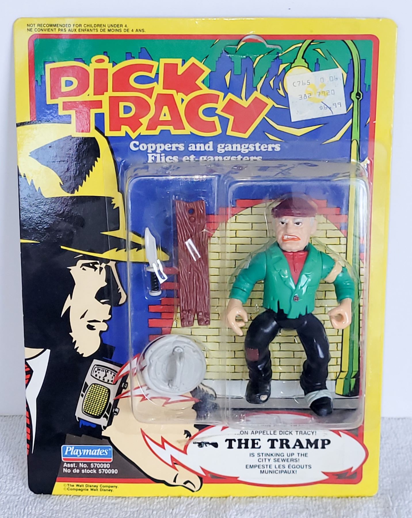 DICK TRACY STEVE THE TRAMP VINTAGE PLAYMATES ACTION FIGURE 1990