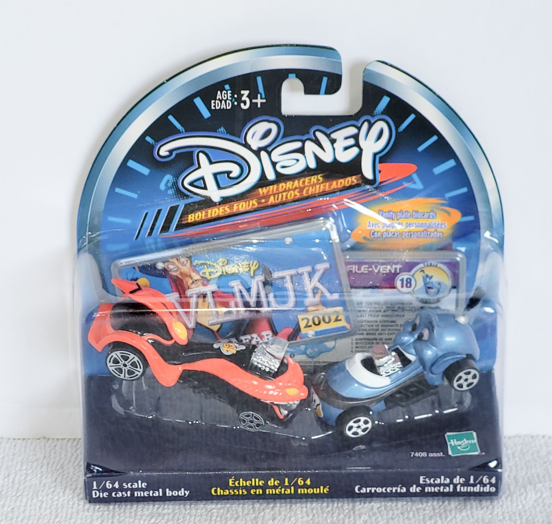 DISNEY WILD RACERS ALADDIN GENIE & COBRA SNAKE CARS DIECAST HASBRO 2002 NEW