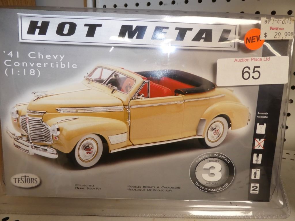 41 Chevy convertible metal model car