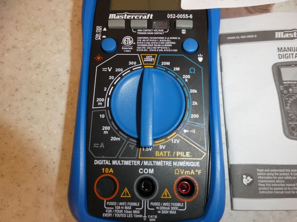 Mastercraft digital multimeter