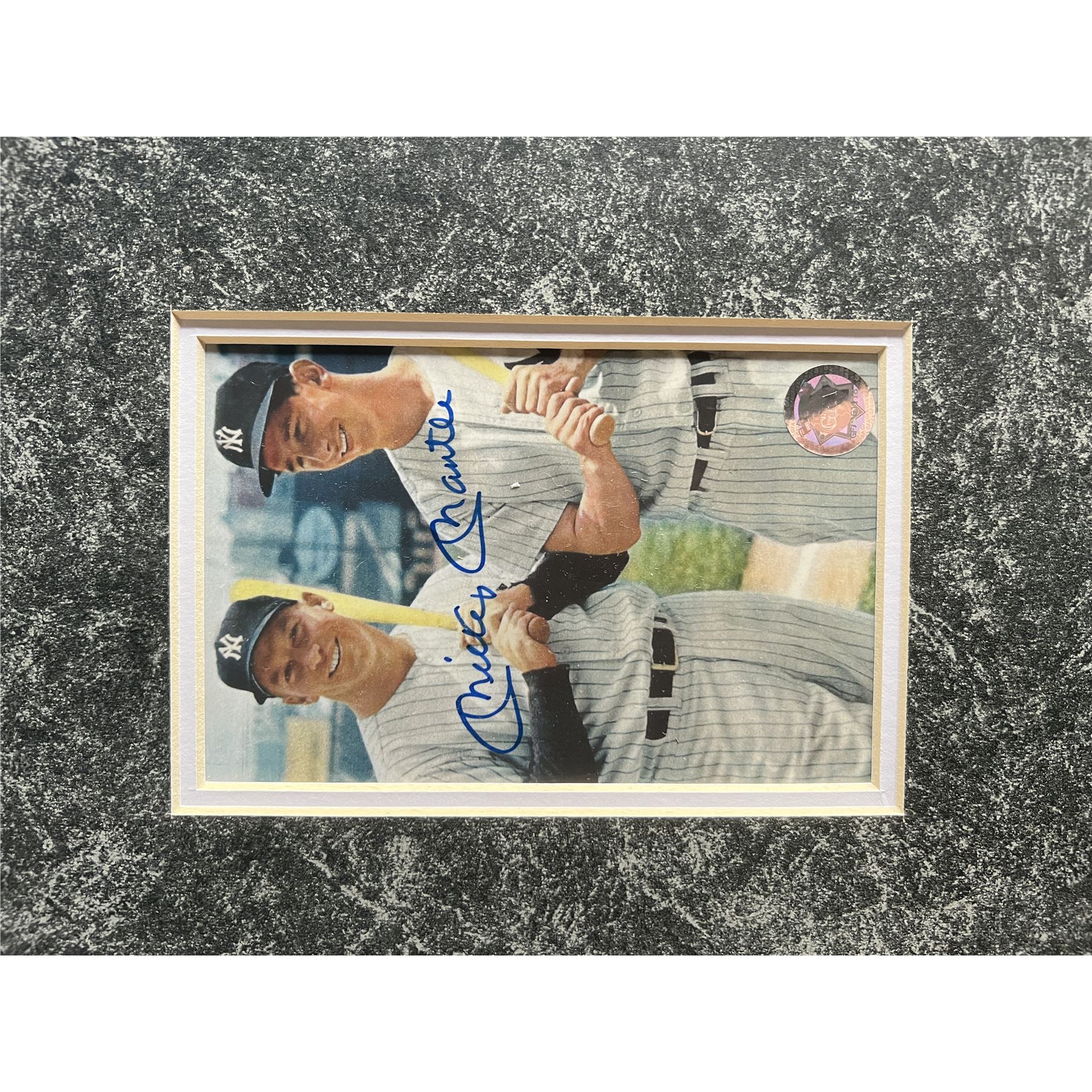 Mickey Mantle signed photo. GFA authenticated