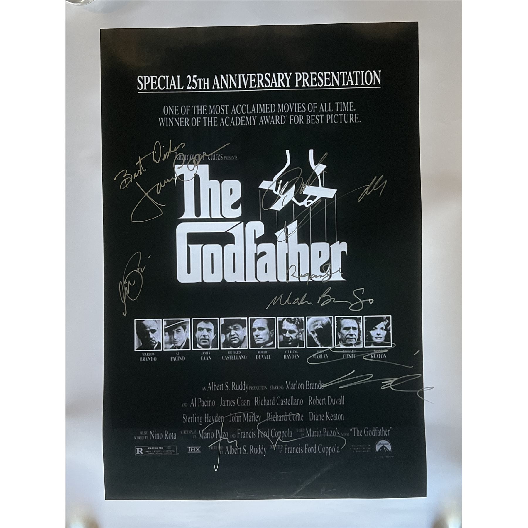 The Godfather cast signed movie poster