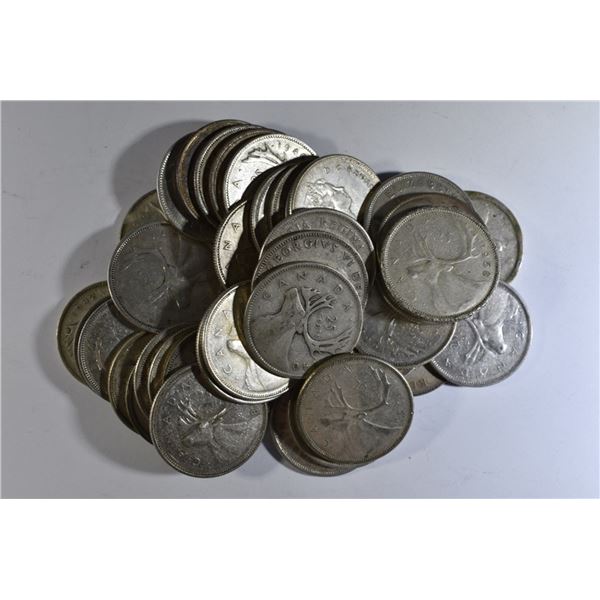40- 80% SILVER CANADIAN QUARTERS