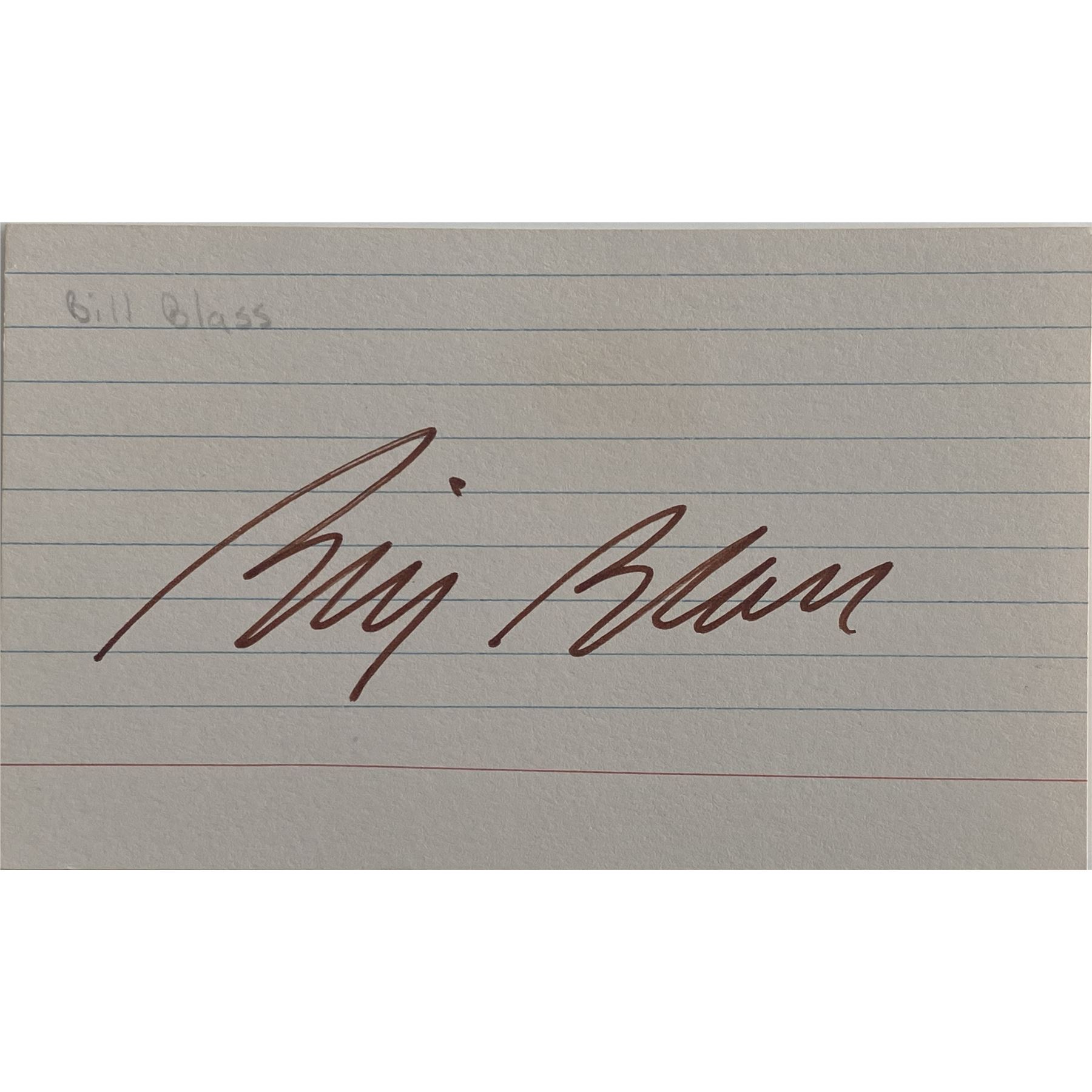 Fashion designer Bill Blass original signature