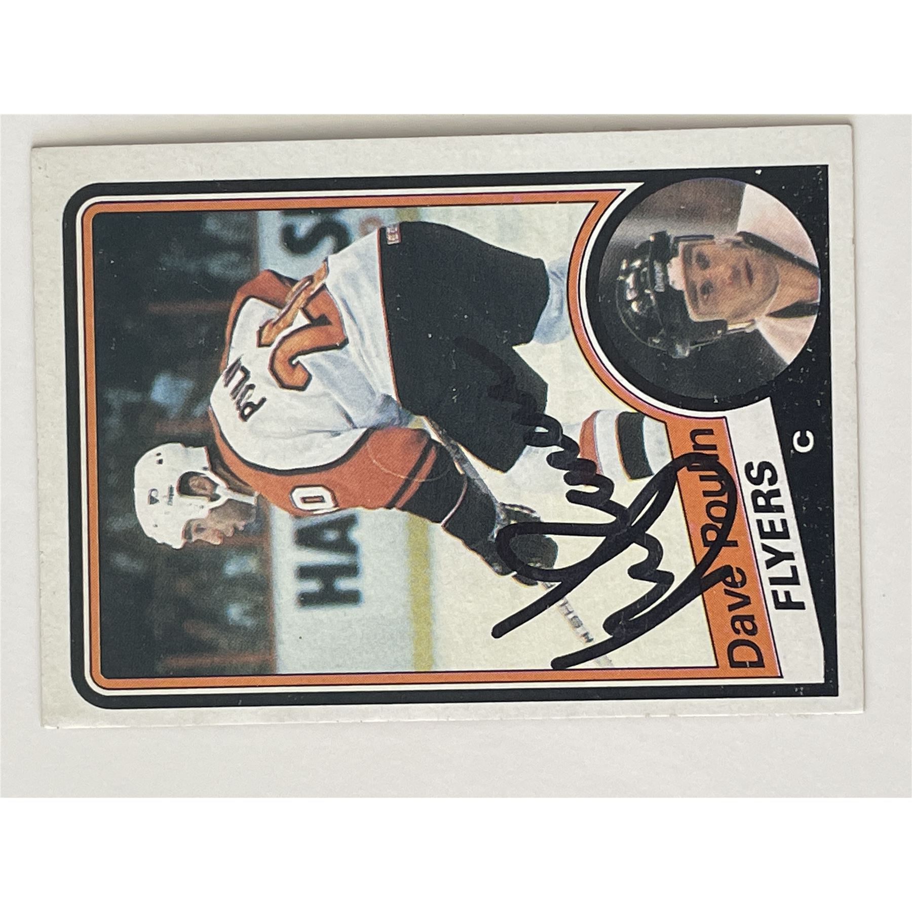 Philadelphia Flyers Dave Poulin 1984 Topps #120 signed trading card