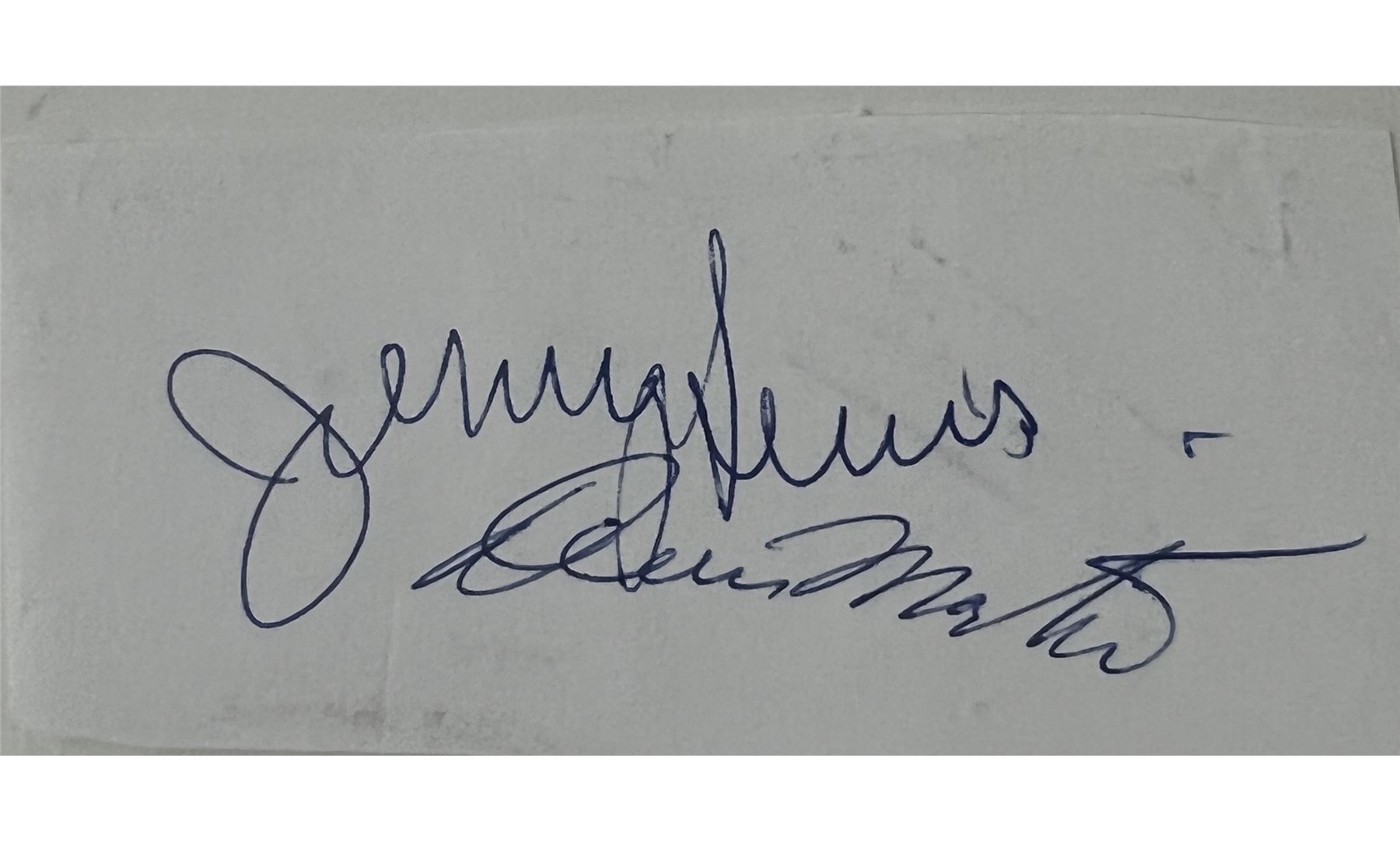 Jerry Lewis and Dean Martin original signatures
