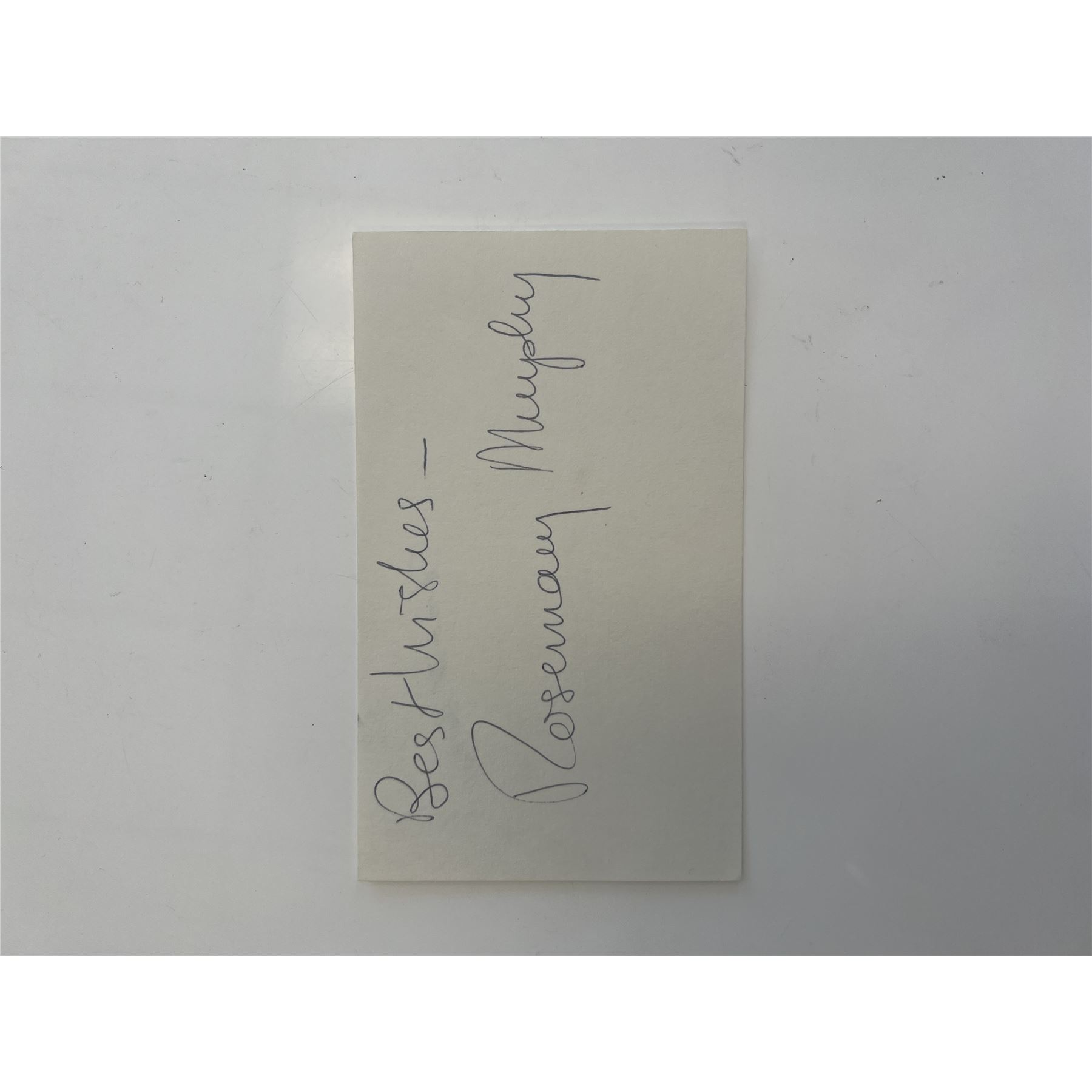 Actress Rosemary Murphy original signature