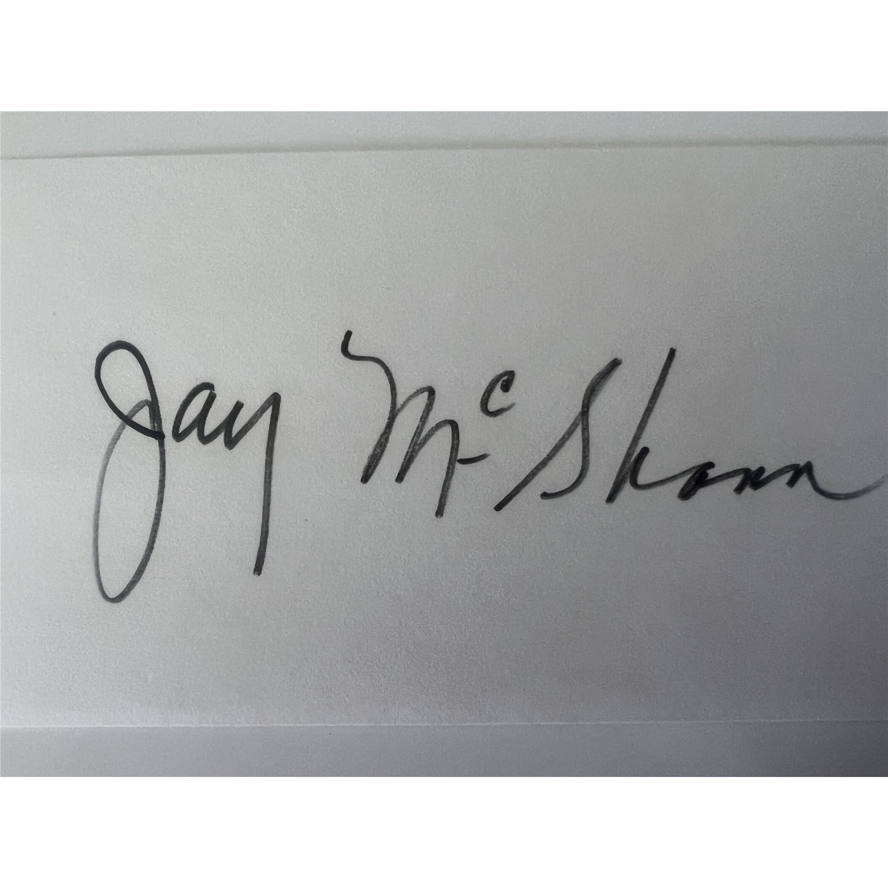 Jay McShann original signature
