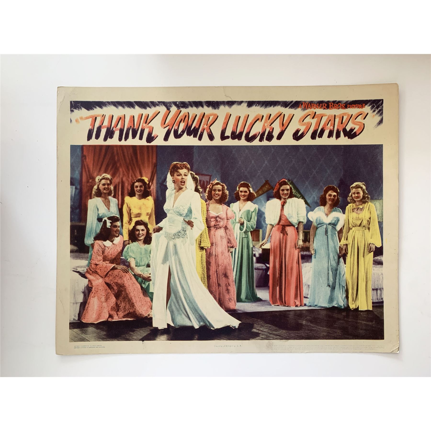 Thank Your Lucky Stars original 1943 vintage lobby card