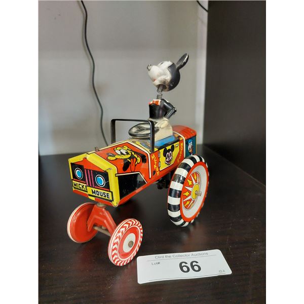 Rare Antique Mickey Mouse Tin Car