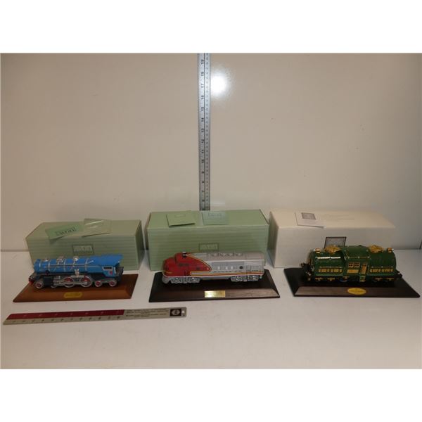 3 Avon Model Steam Engine Train in Original Packa