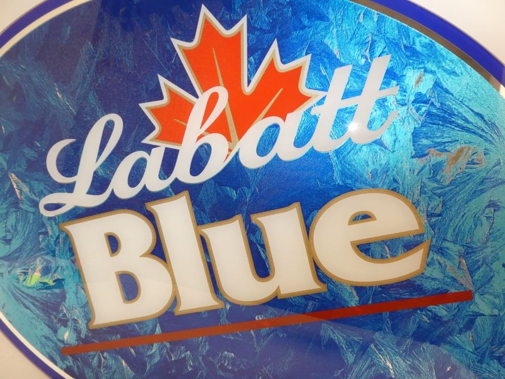 Labatt Blue Single Sided Metal Sign
