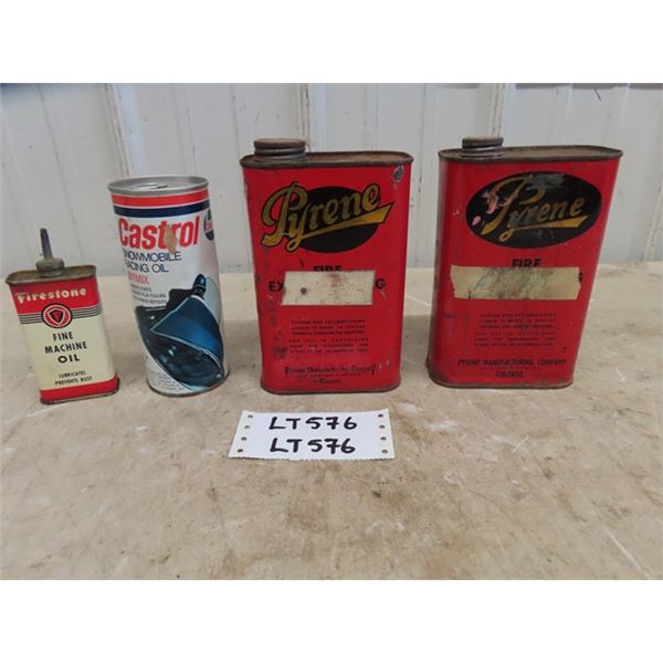 2 Pyrene Fire Extinguisher Fluid 32 Oz Tins Castrol 16oz Mcsherry