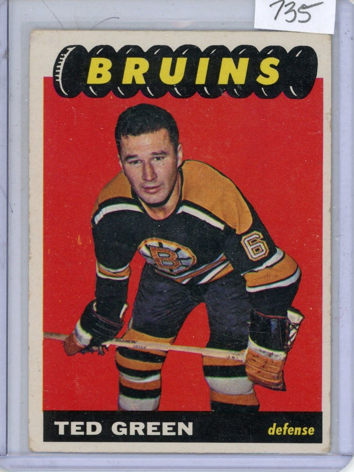 1965-66 Topps Ted Green #98 - Schmalz Auctions