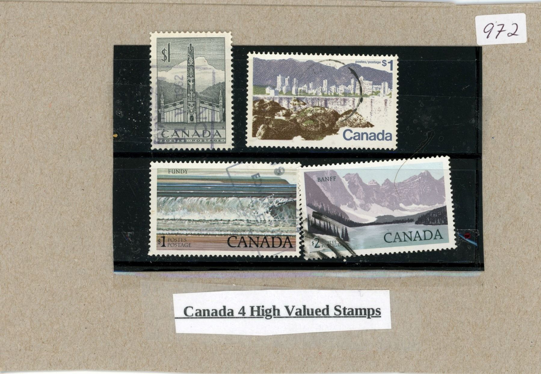 Canada 4 High Valued Stamps