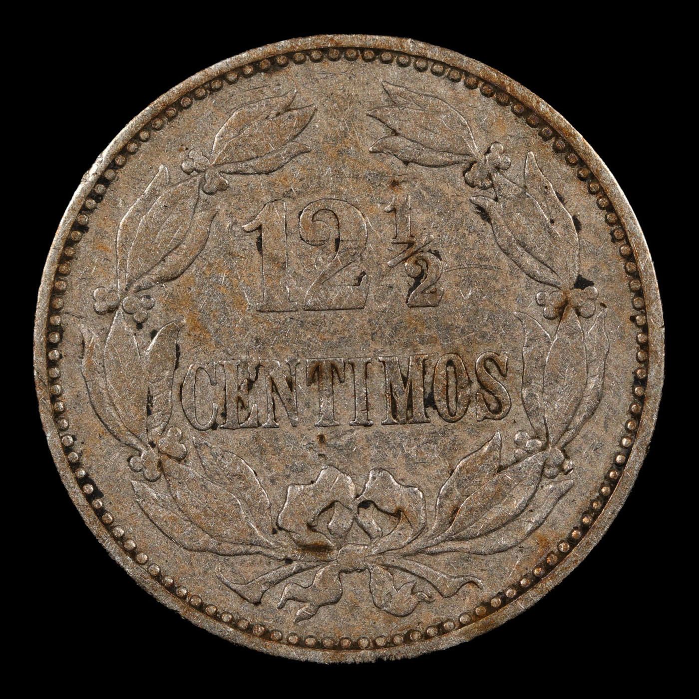 1896(b) Venezuela 12-1/2 Centimos Y# 28 Grades vf++