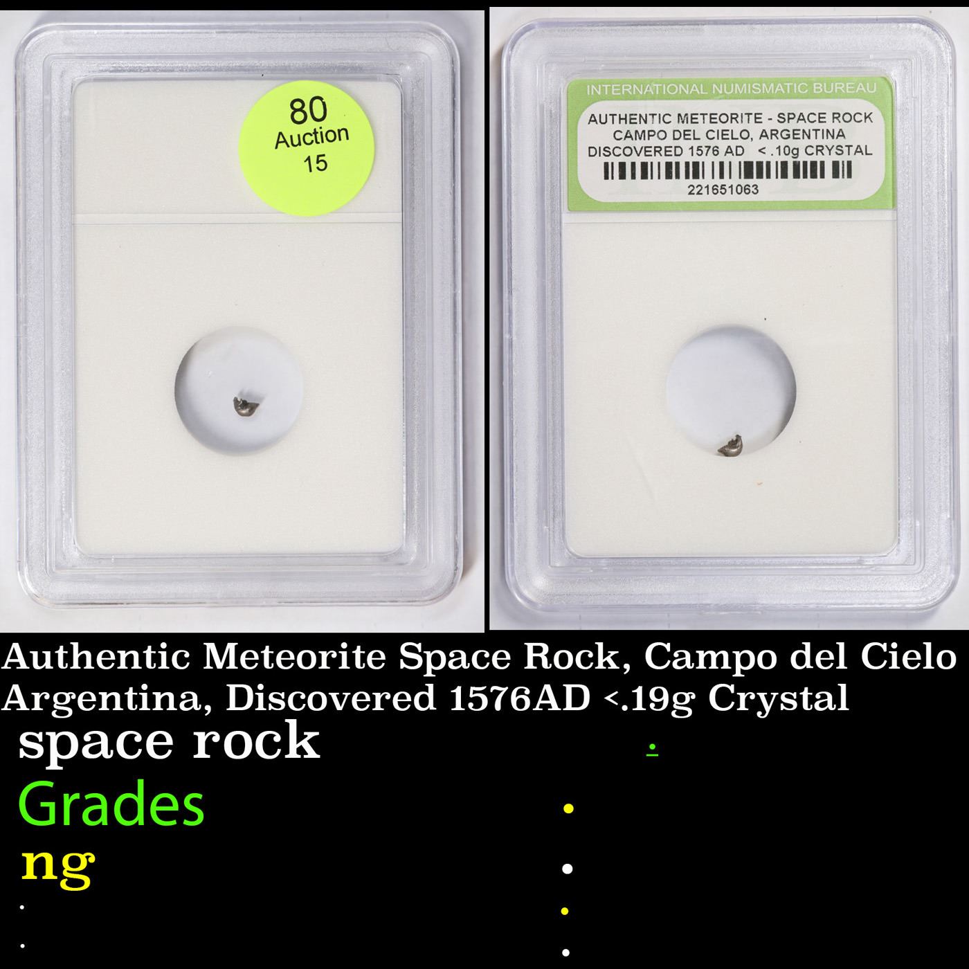 Authentic Meteorite Space Rock, Campo del Cielo Argentina, Discovered ...