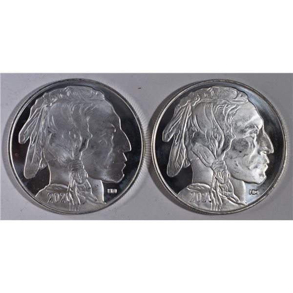 (2) 1 OZ. SILVER ROUNDS