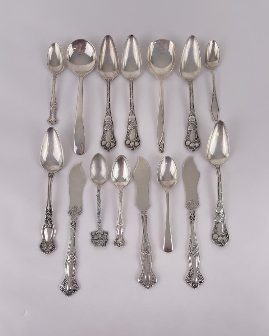 Group of Antique Silver Plate Spoons
