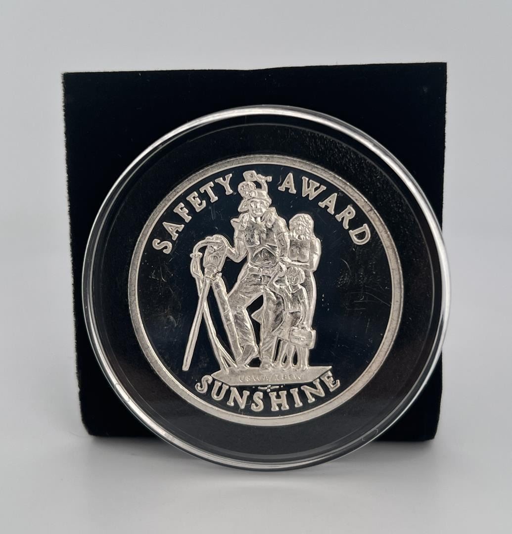 Sunshine Safety Mining Award 1oz Silver Coin