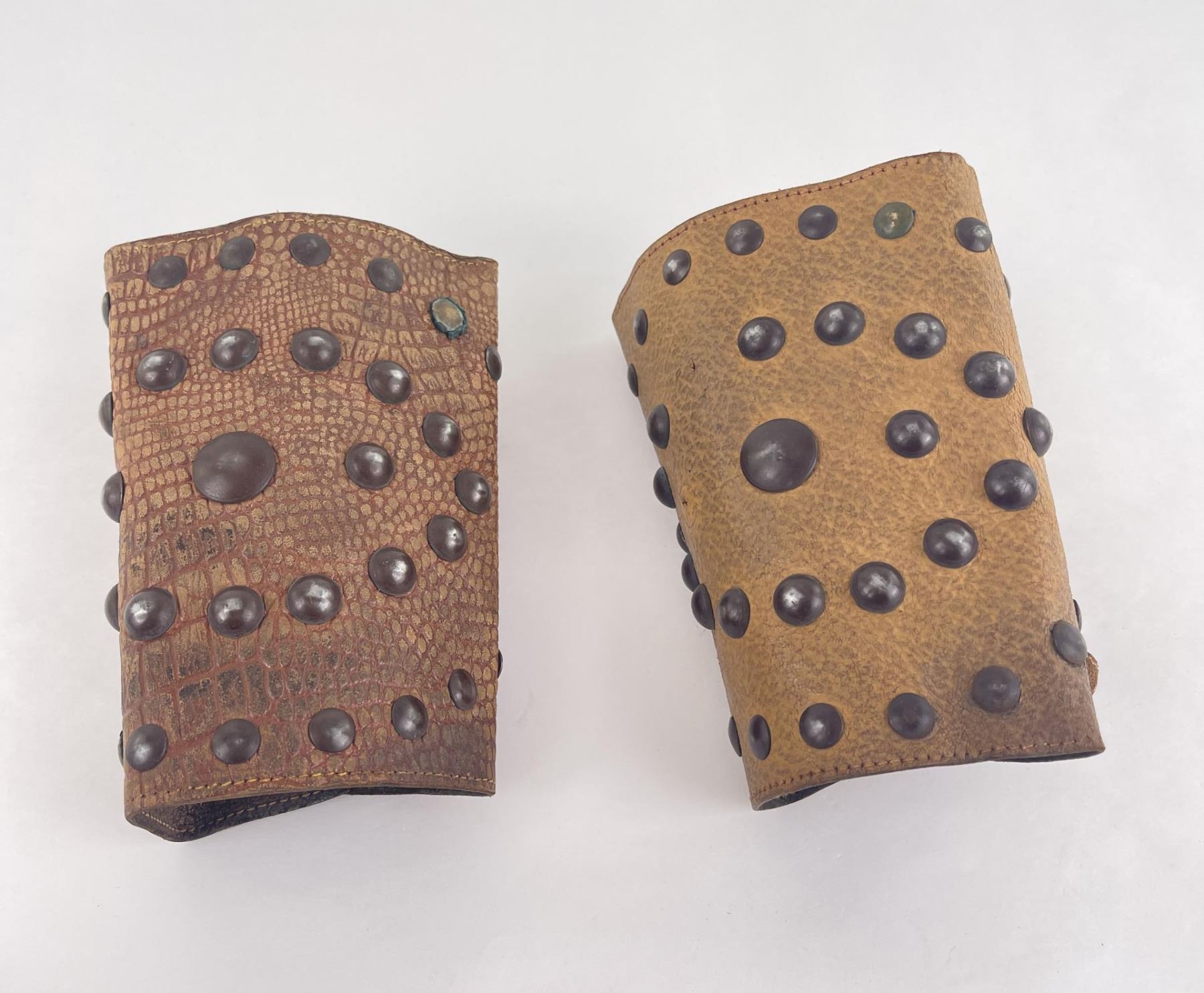 Antique Tooled Leather Cowboy Cuffs