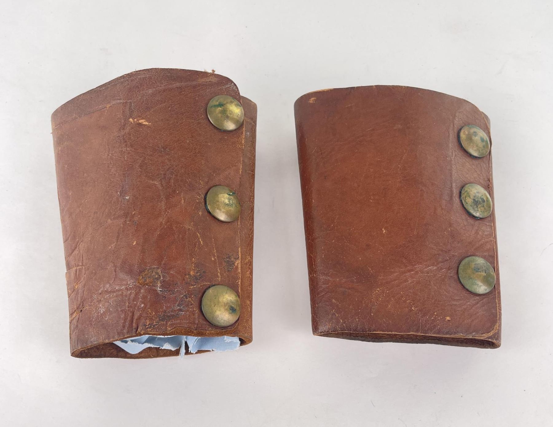 Antique Tooled Leather Cowboy Cuffs