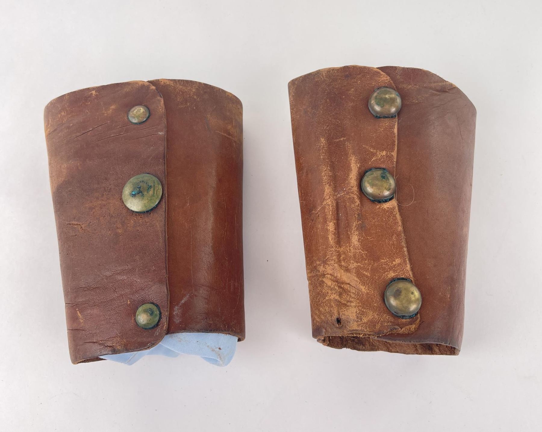 Antique Tooled Leather Cowboy Cuffs