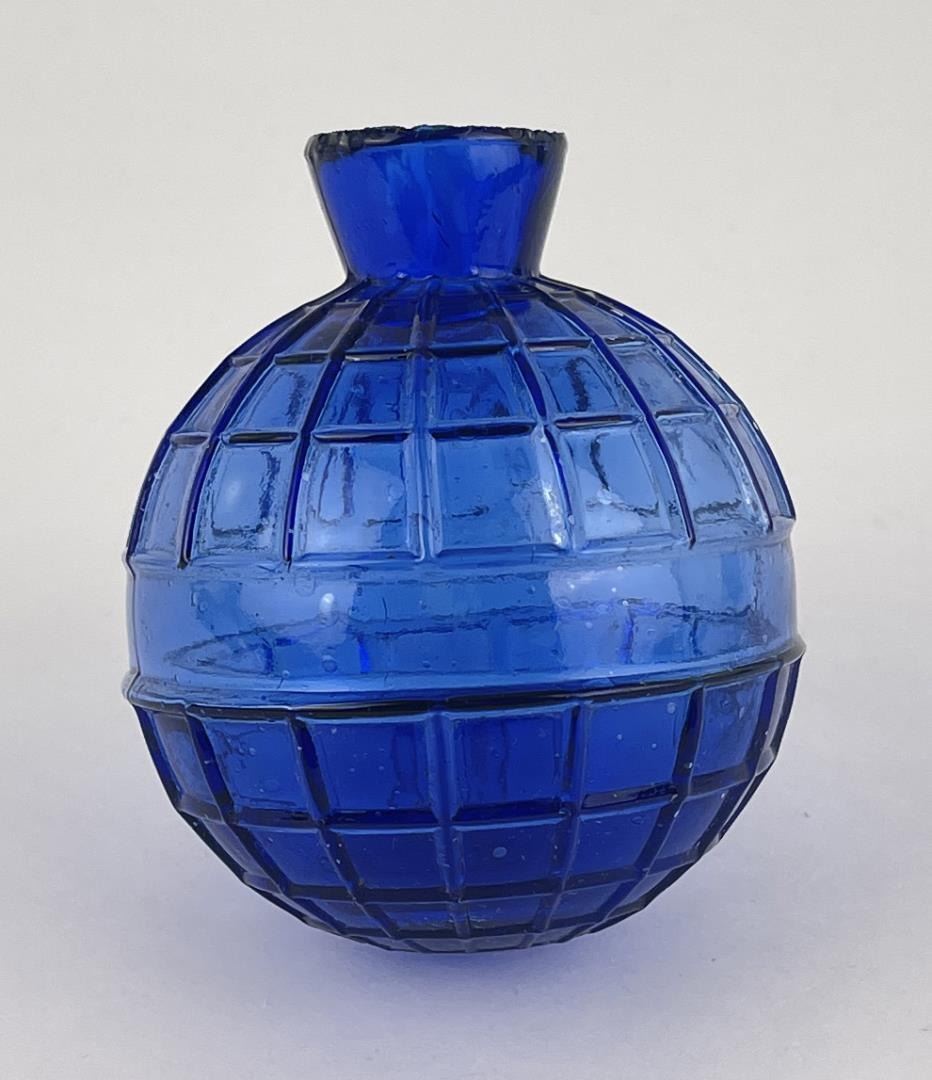 Antique Wild West Show Cobalt Glass Target Ball