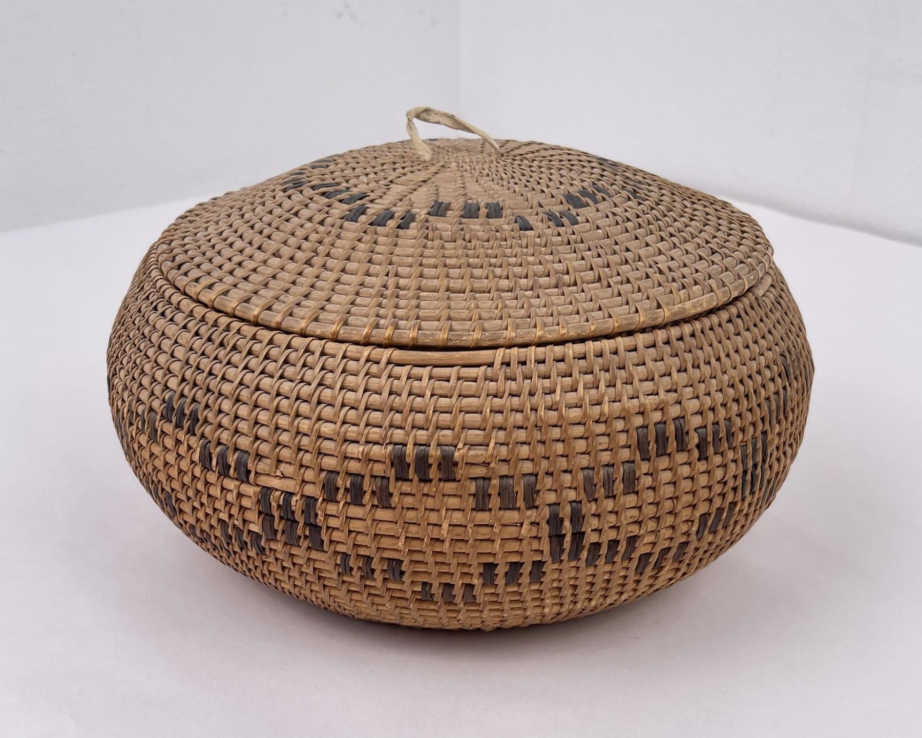 Large Antique Lidded Paiute Indian Basket