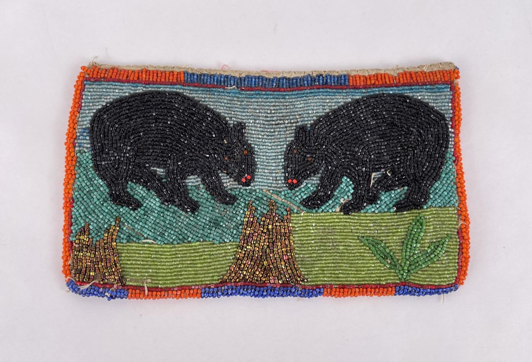 Plateau Indian Beaded Bear Panel