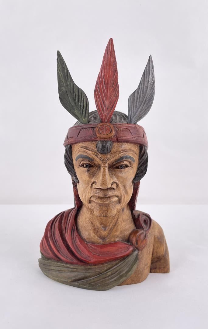 Indian Chief Wood Carving