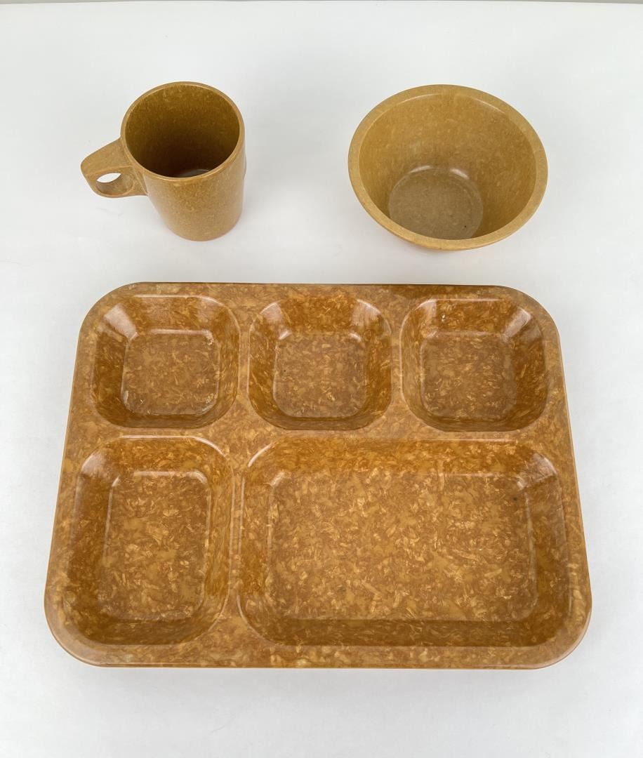 US Military Mess Hall Tray Bowl And Cup