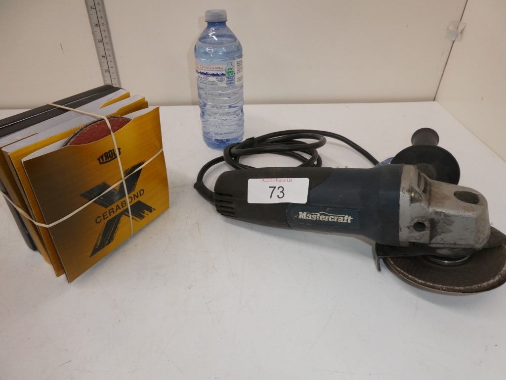 Mastercraft 4 1/2" angle grinder & discs works