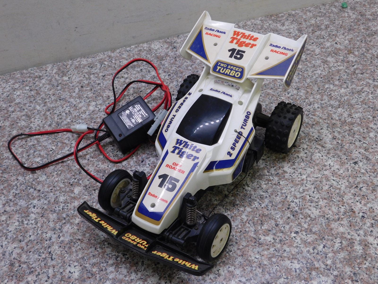 Vintage Radio Shack Racing #15 White Tiger RC Car