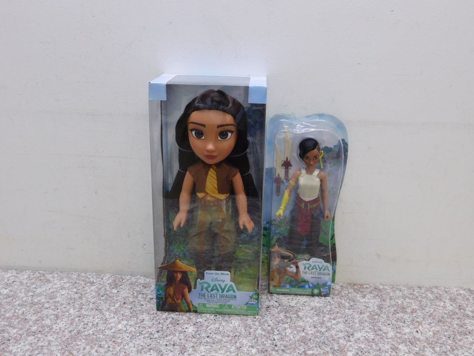 Lot of 2 Disney's Raya The Last Dragon 14" Doll and Namaari Packaged Doll