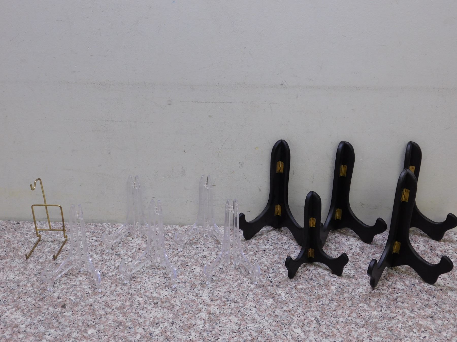 Lot of 11 Dish Plate Display Stands Fold Out Stands for Signs, Dishes ...