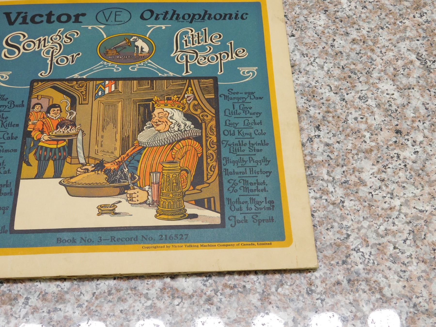 Rare 1923 Victor Songs for Little People Record and Nursery Rhymes Book ...
