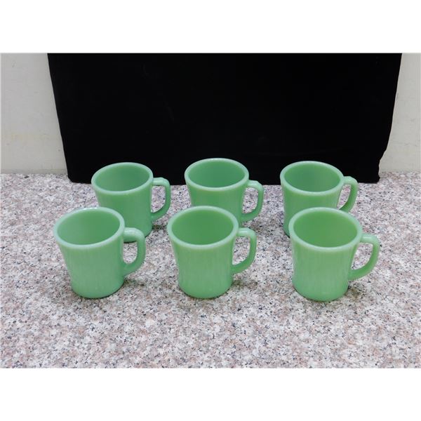 Lot of 6 Fire King Jadeite Mugs