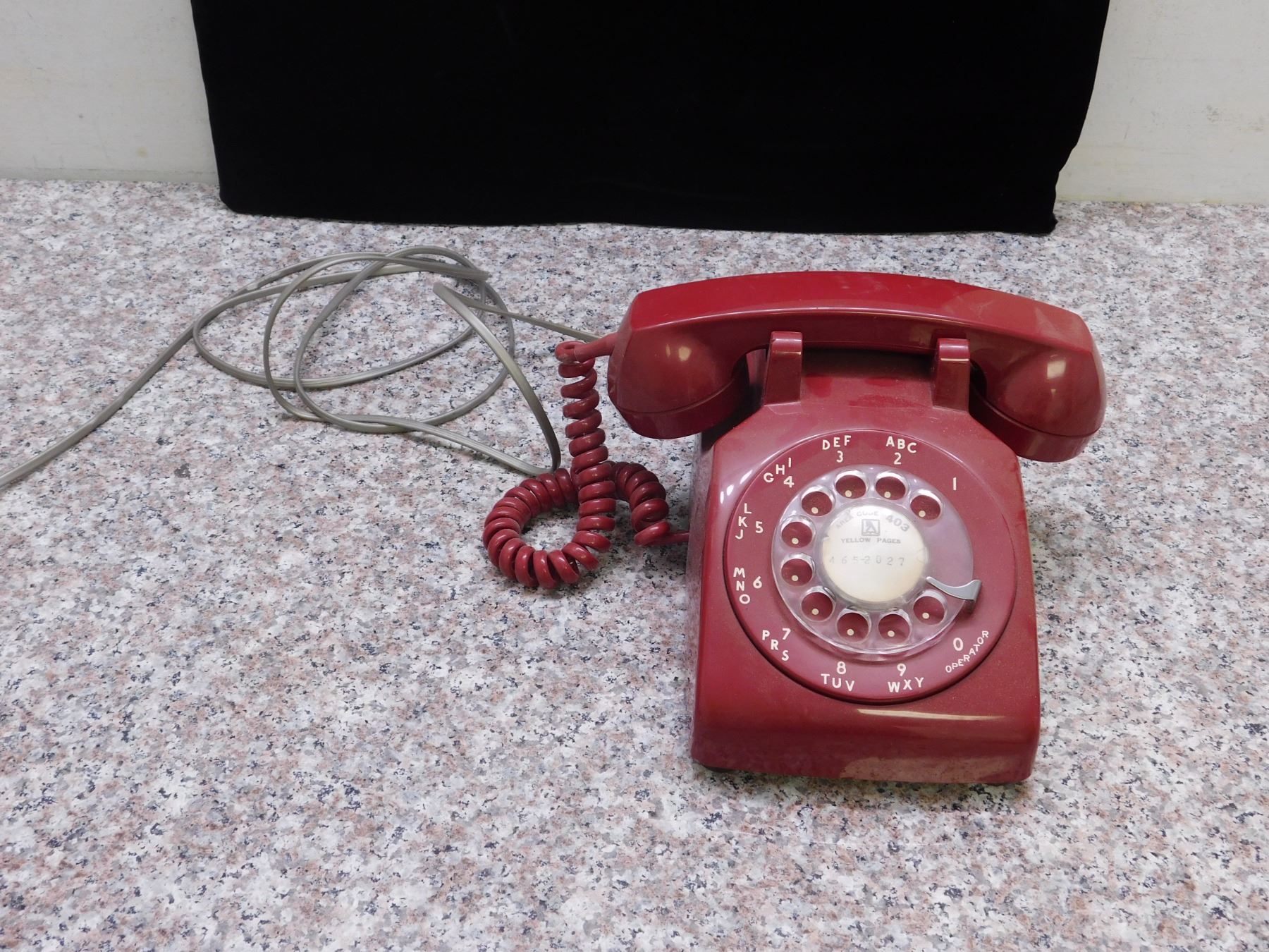 Vintage Red Northern Telecom Rotary Phone
