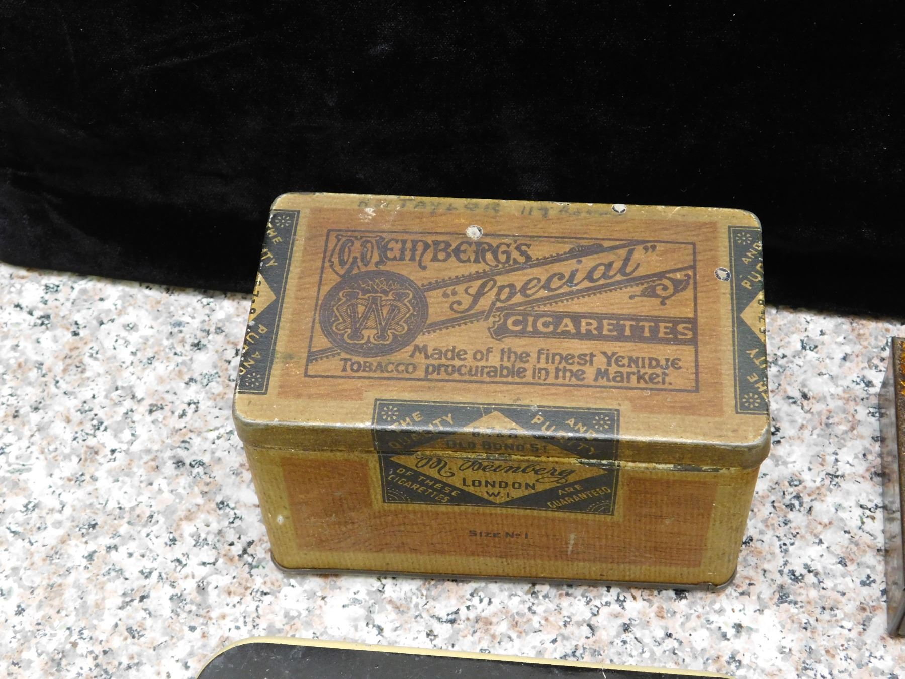 Lot of 4 Old Tobacco Tins JF Bell, Pioneer, Rothmans Weinbergs