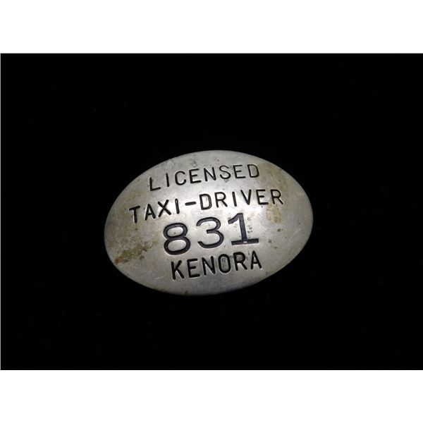 Vintage Kenora Ontario Taxi Driver Lodge Pin