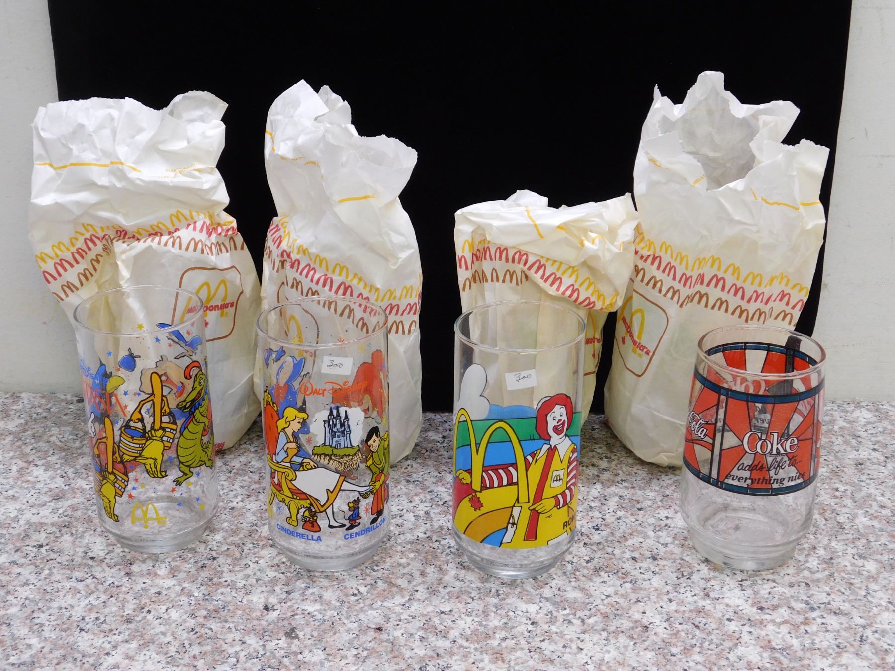 Lot of 8 McDonalds Coca Cola Collectible Cups 4 w Bags, and Disney ...