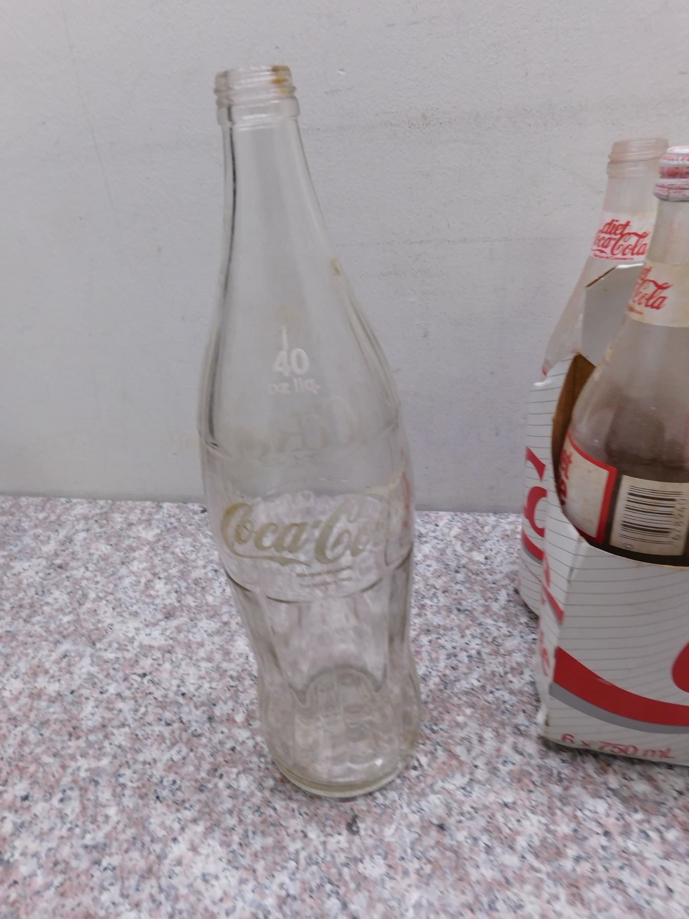 Lot of 8 vintage Coke Bottles 6 Diet Coke 750ml Tab 32oz Coca Cola 40oz ...