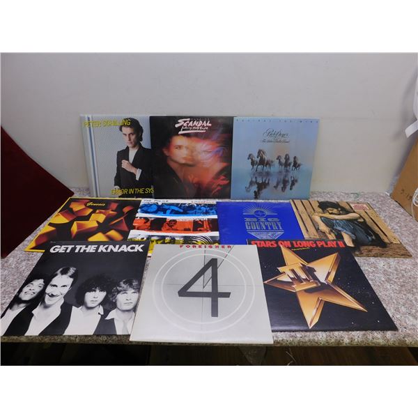 Lot of 10 80s Rock LP Records Bob Seger Foreigner The Knack Genesis ...
