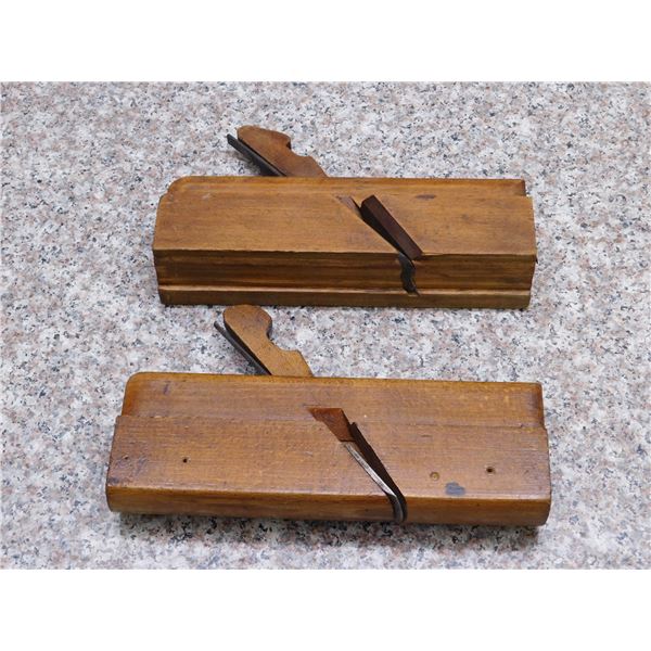 Lot of 2 Antique Wooden Hand Planes Planers Troy Tool Co 1/2 and ...